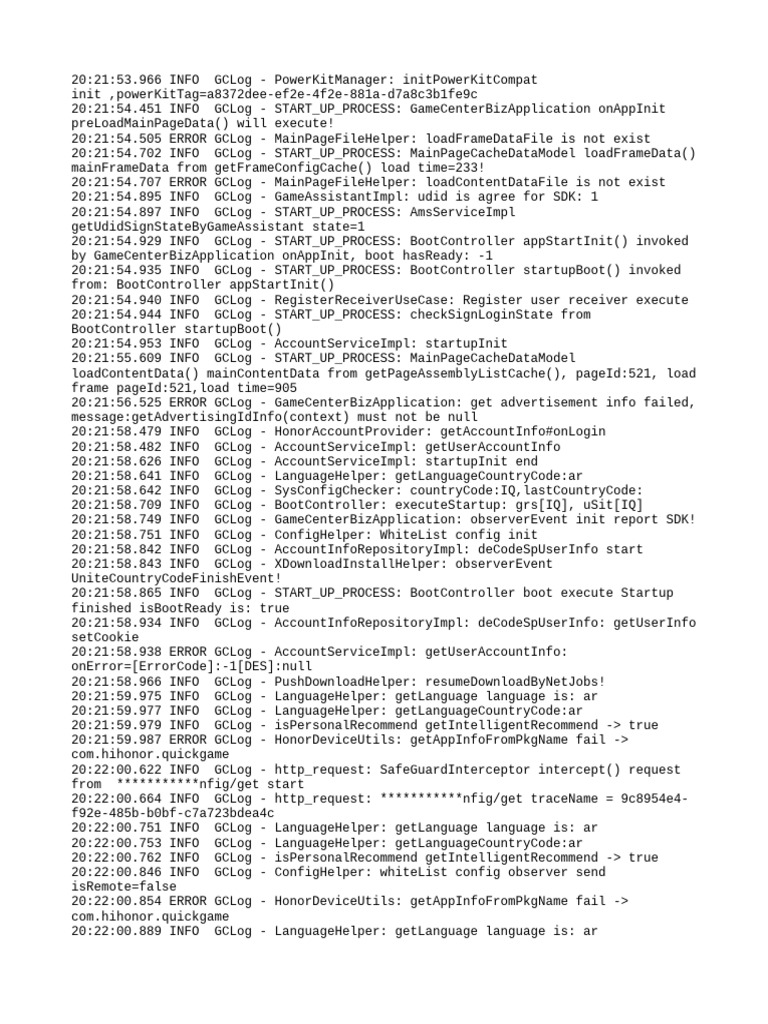GameCenter Startup Log Analysis | PDF | Computer Networking | Web Standards