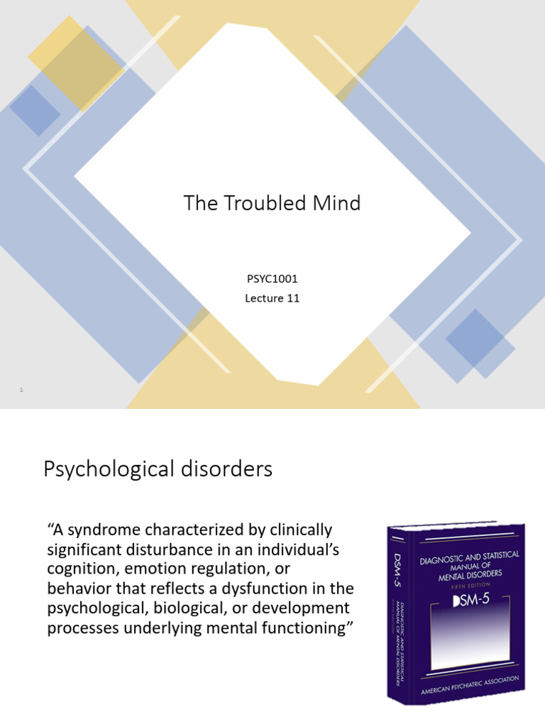 Lecture 10 Abnormal Psychology | PDF | Autism | Attention Deficit ...