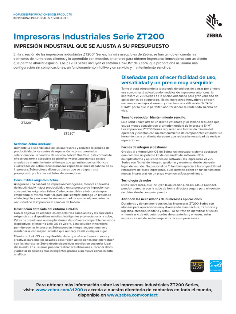ZEBRA zt200 | PDF | Impresora (Computación) | Software de la aplicacion