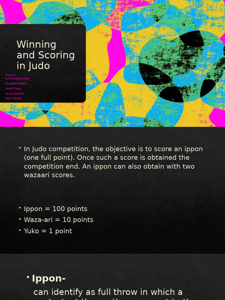 Judo Scoring: Ippon, Waza-ari, Yuko Explained | PDF