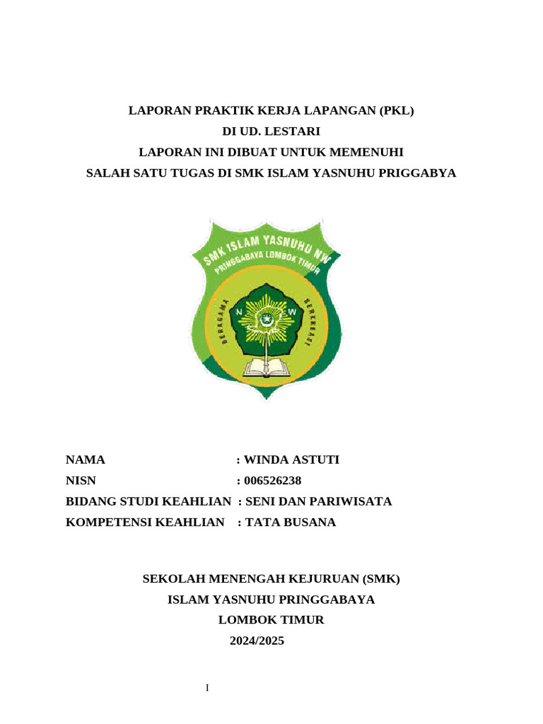 Laporan PKL (1) .WINDA. | PDF