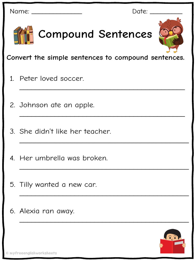 Compound-Sentences-Worksheet-1 | PDF