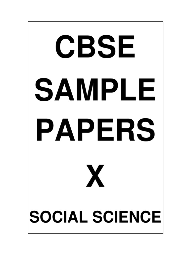 10 Social Science Sample Papers | PDF | Rock (Geology) | Balance Of Trade