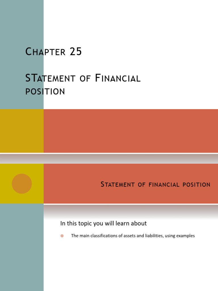 Chapter 25 Statement of Financial Position | PDF | Balance Sheet ...
