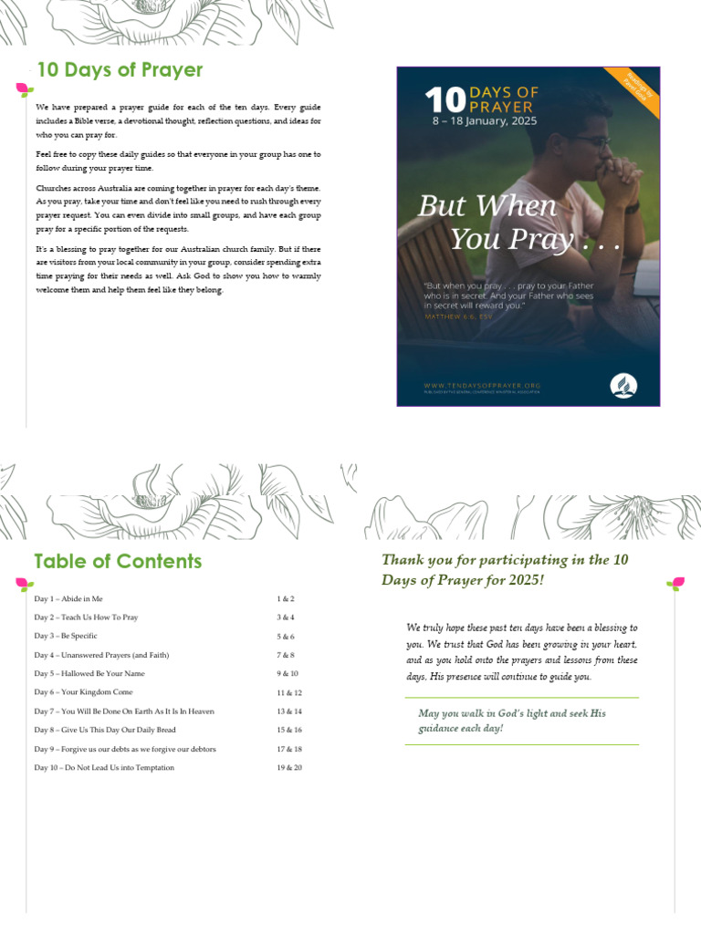 But When You Pray Printable Booklet A4 2025 v1 | PDF | Prayer | Jesus