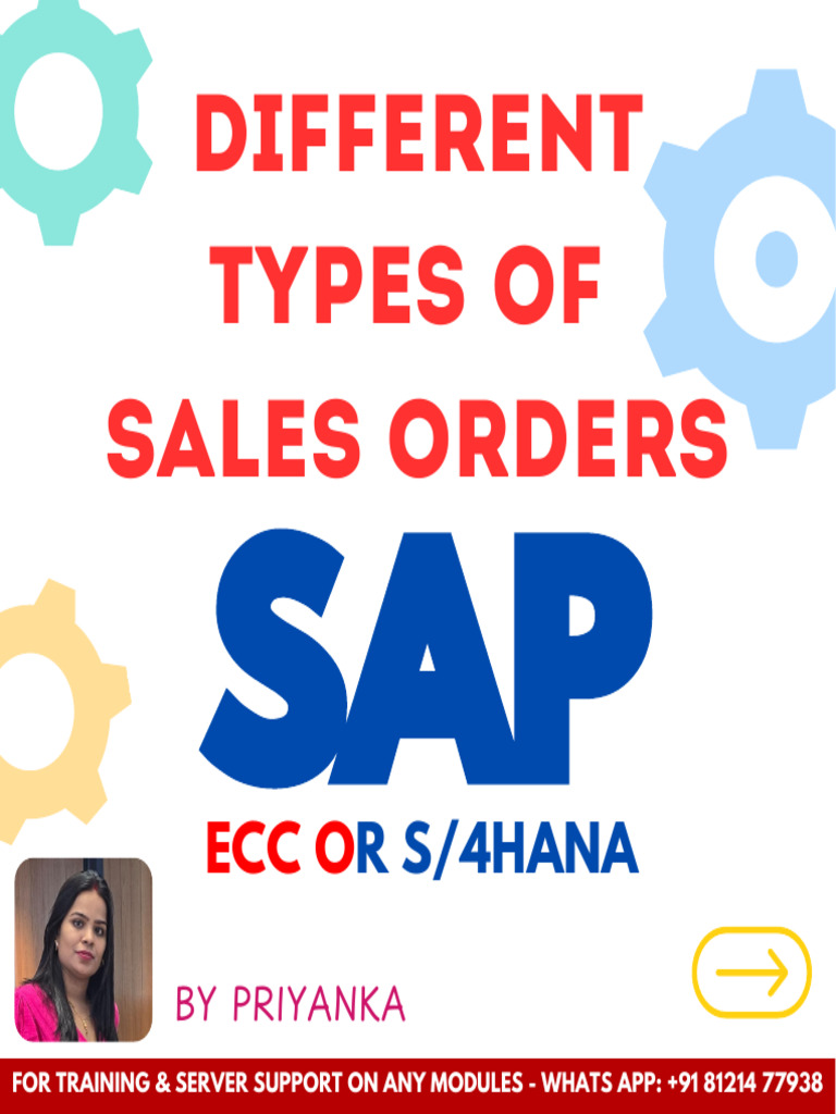 Types of Sales Orders in SAP | PDF | Receipt | Invoice