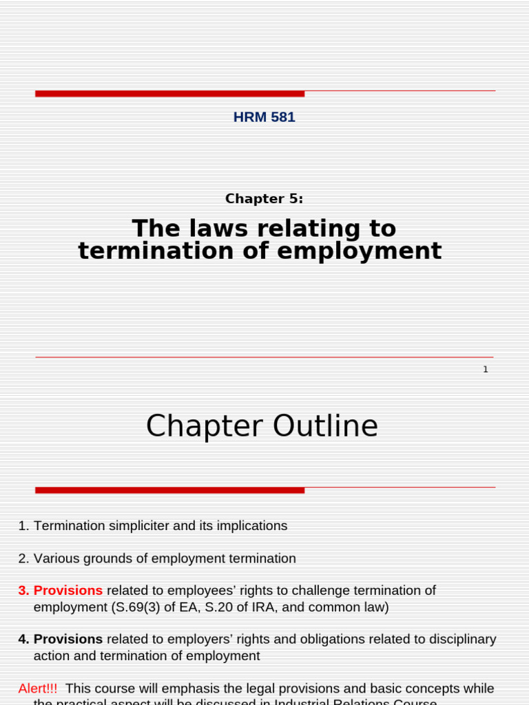 Employment Termination Laws Explained | PDF | Employment | Business