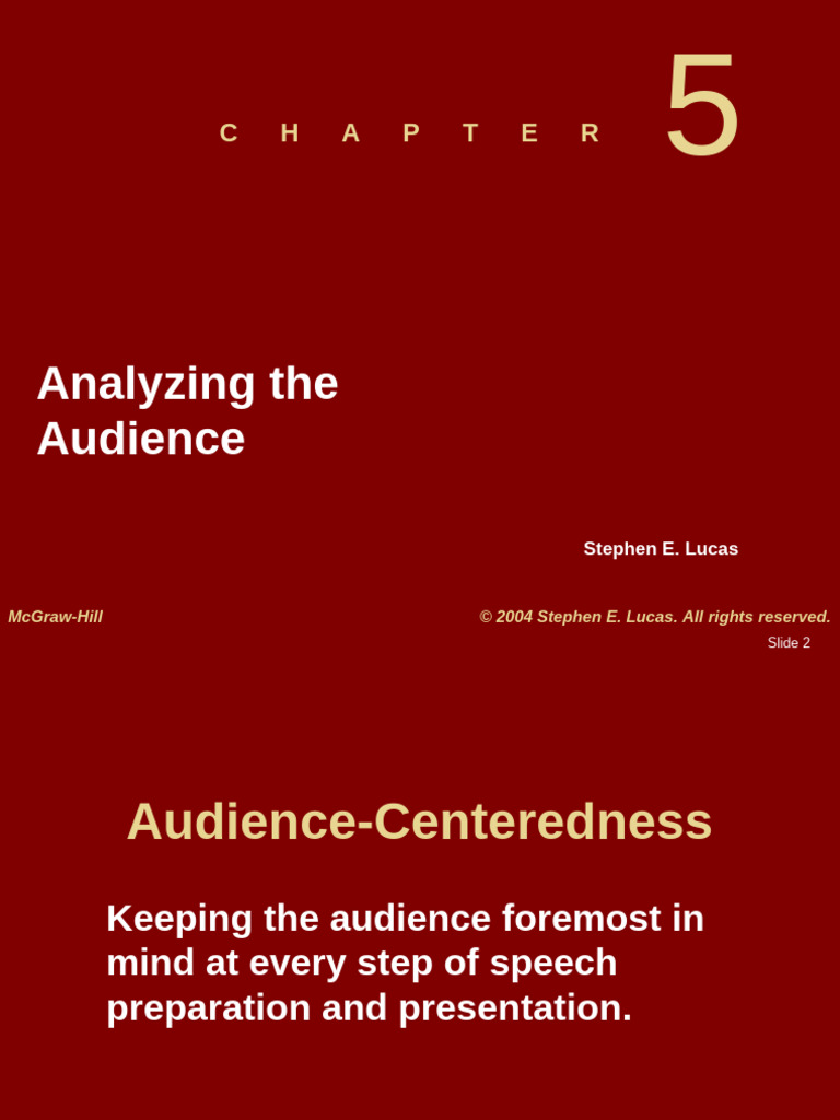 Chapter 05-Analyzing The Audience | PDF | Psychological Concepts | Behavioural Sciences
