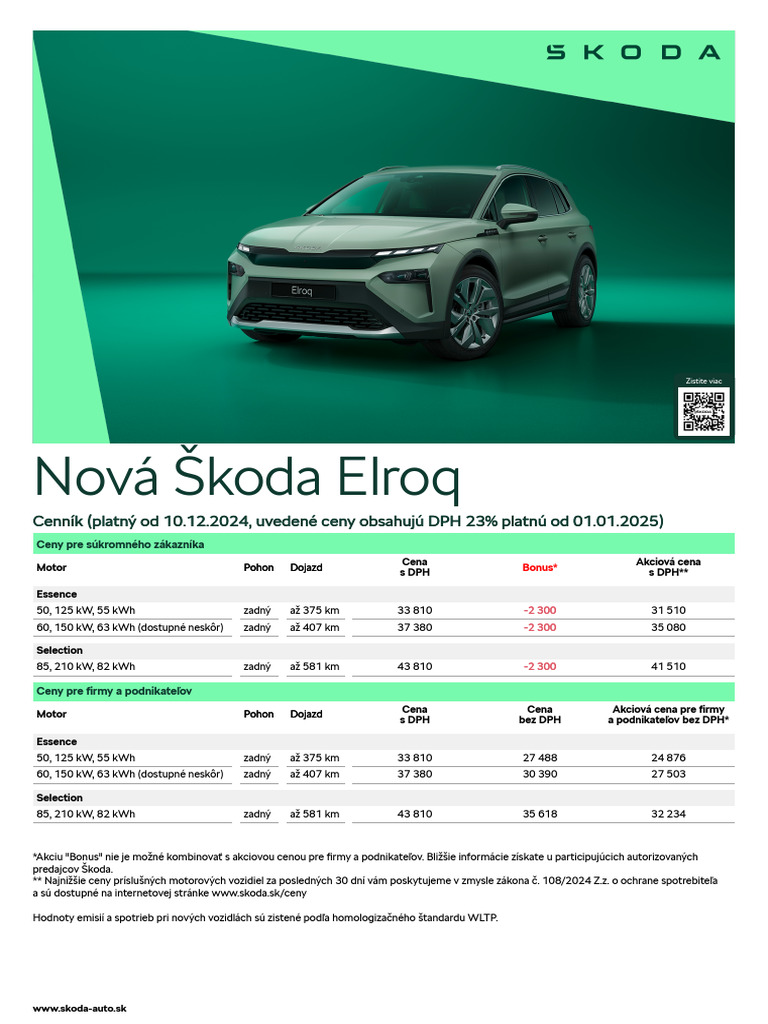 Skoda Elroq Cennik | PDF