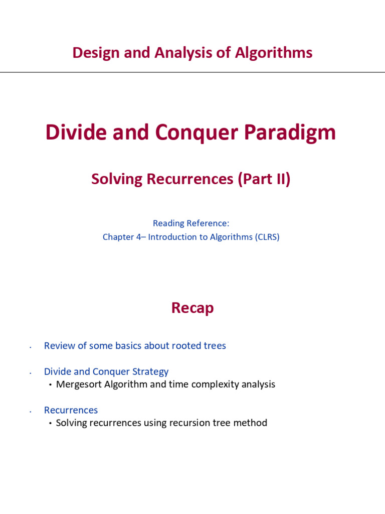 06 SolvingRecurrences Part2 | PDF | Recurrence Relation | Computer Programming