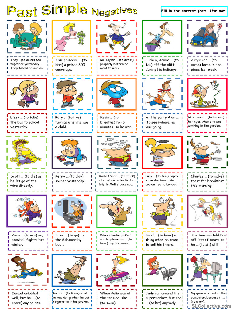 Past Simple - Negative Sentences (Worksheet) | PDF
