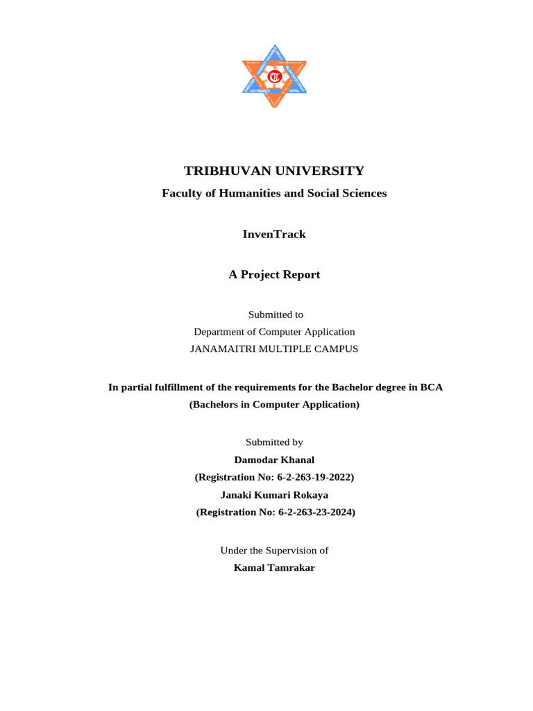 01 - InvenTrack Proposal | PDF | Databases | Inventory