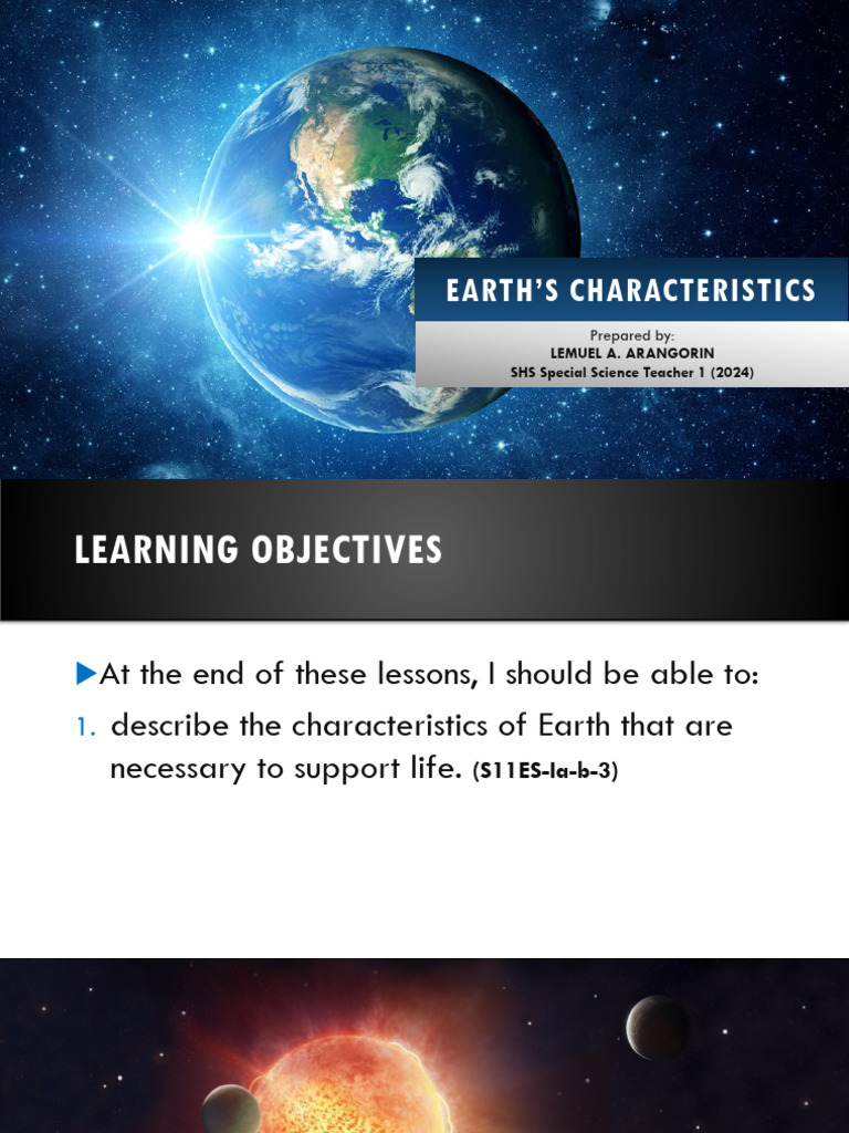 ES Earths-Characteristics | PDF | Earth | Solar System