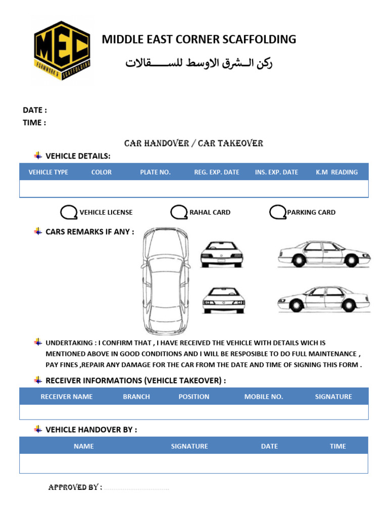 Car Handover | PDF
