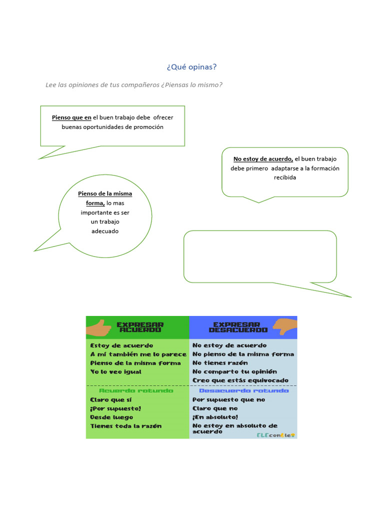 Expresar Opinion | PDF