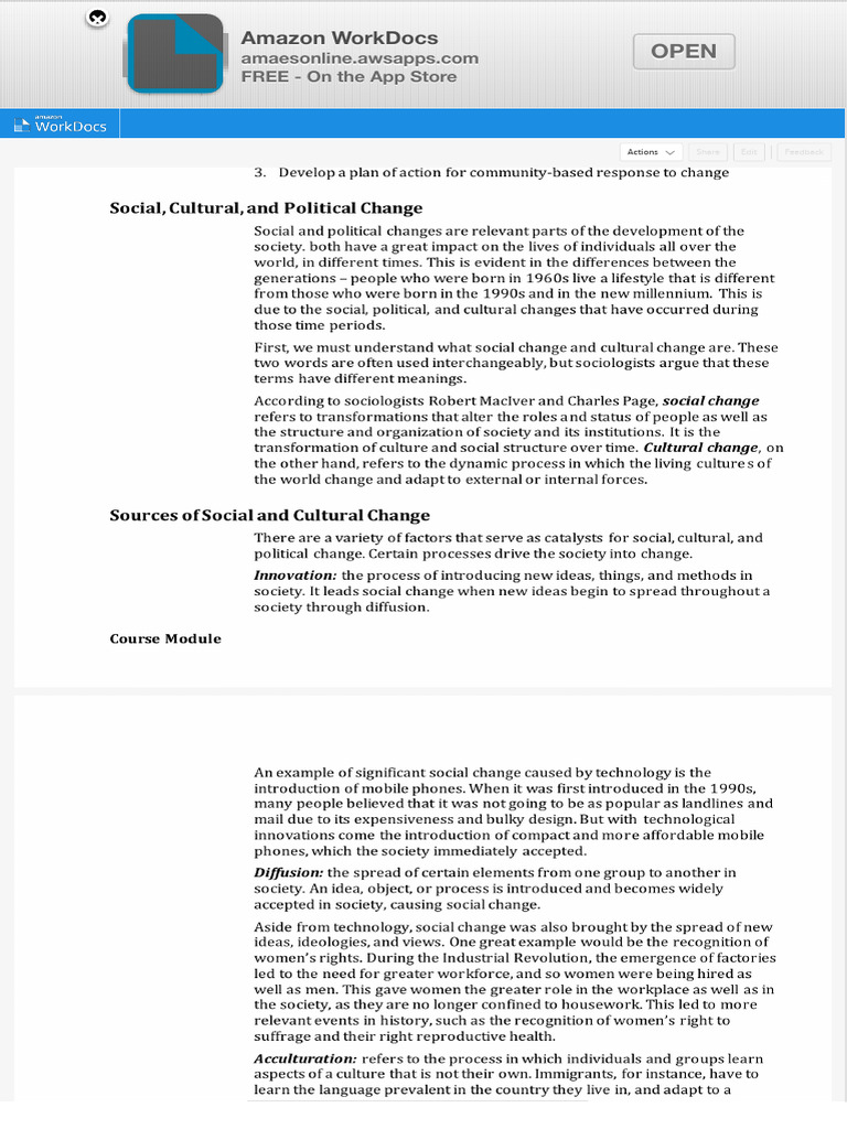 Community-Based Response to Change | PDF | Liberal Arts Education