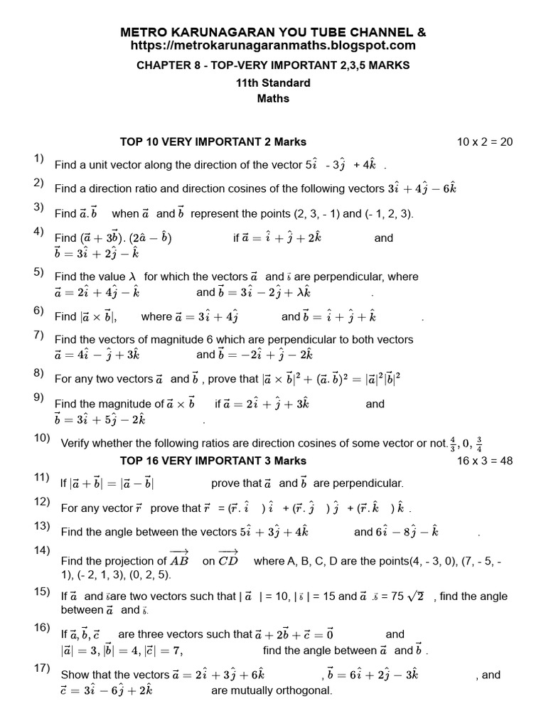 11 CHAP 8 TOP2,3,5 MARKS | PDF | Classical Geometry | Geometry