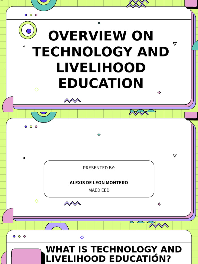 Educ 806 Overview On Technology and Livelihood Education | PDF | Home Economics | Middle Schools