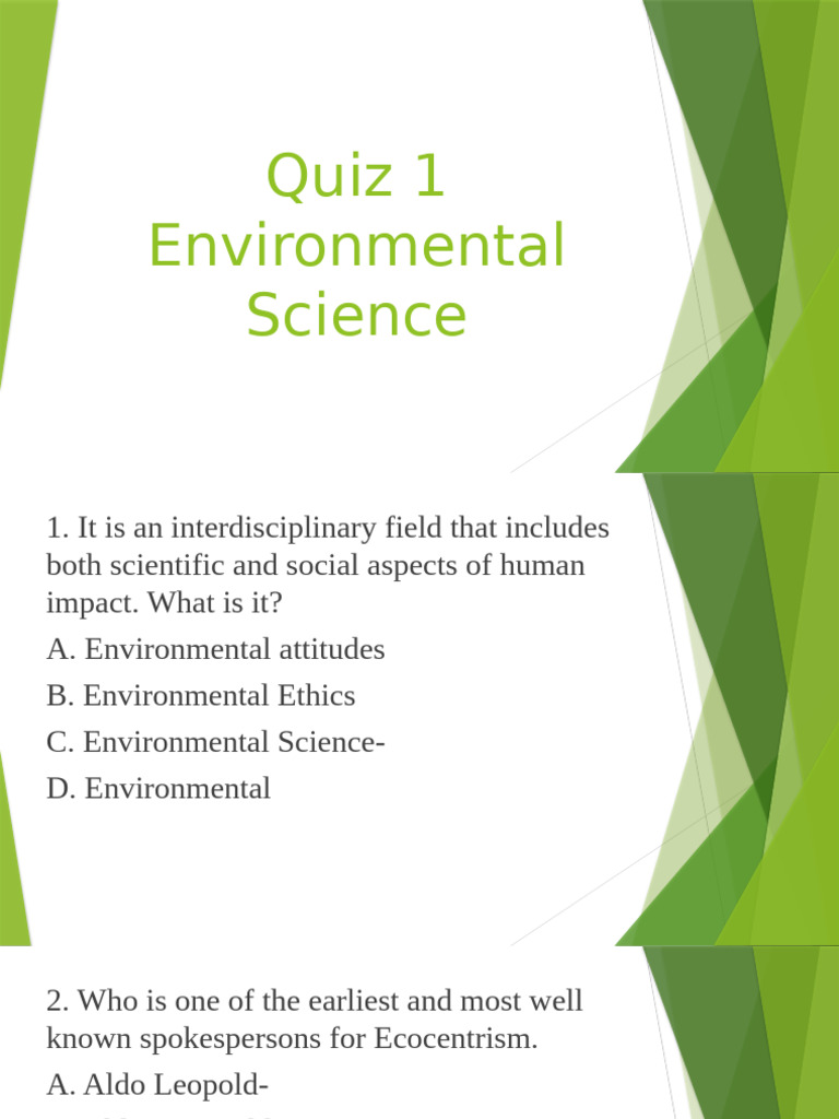 Quiz 1-Envi Scie | PDF
