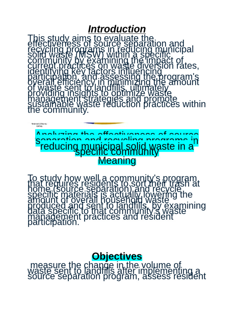 micro SWM | PDF | Recycling | Waste