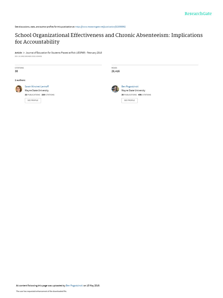 Lenhoff Pogodzinski 2018 | PDF | Poverty | Poverty & Homelessness