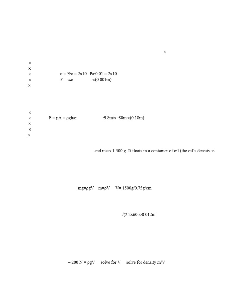 Practice Problems For Final Exam | PDF | Decibel | Density