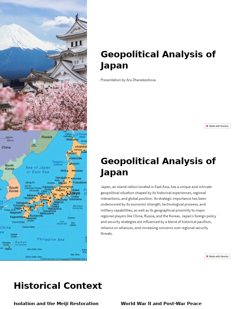 Japan's Geopolitical Landscape Explained | PDF | Japan | East Asia