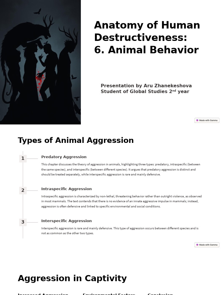 Anatomy of Human Destructiveness Animal Behavior and Human Aggression | PDF | Aggression ...
