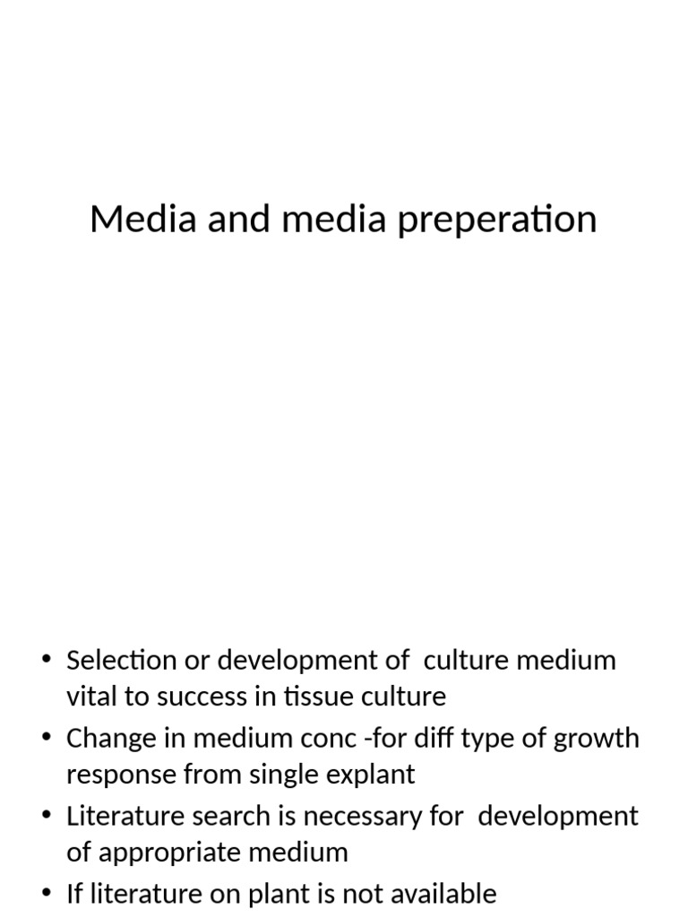 Media and Media Preperation | PDF