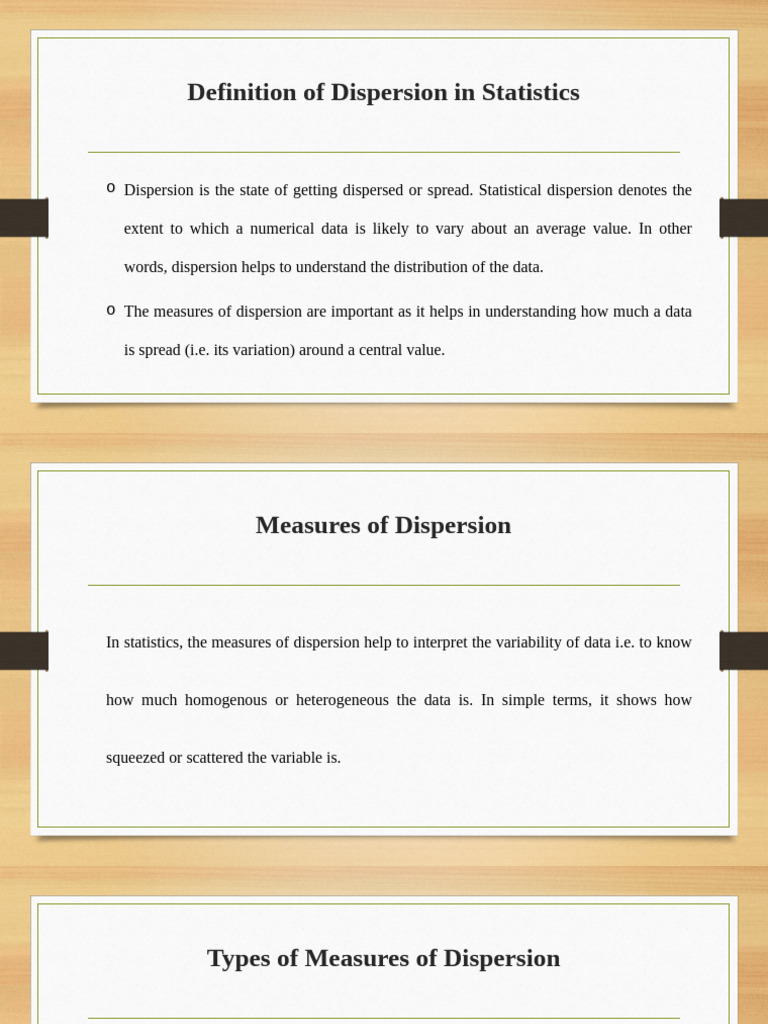 Understanding Statistical Dispersion | PDF | Statistical Dispersion | Variance