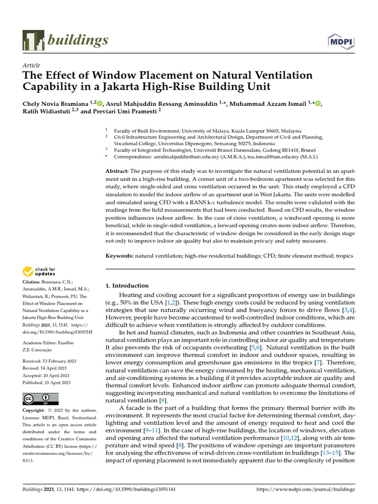 04. The Effect of Window Placement on Natural Ventilation | PDF | Ventilation (Architecture ...