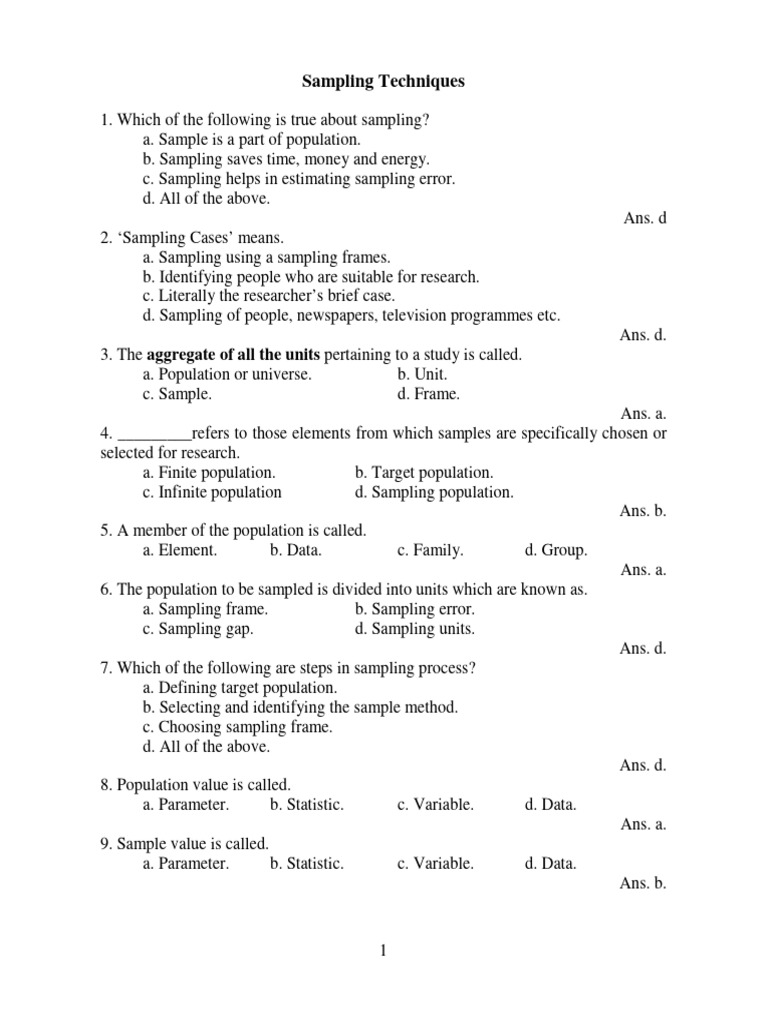 Sampling Techniques | PDF | Sampling (Statistics) | Estimator