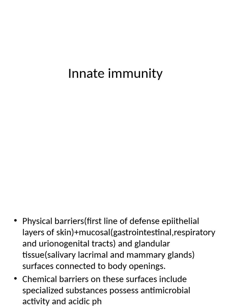 Understanding Innate Immunity Functions | PDF | Immune System | Innate ...