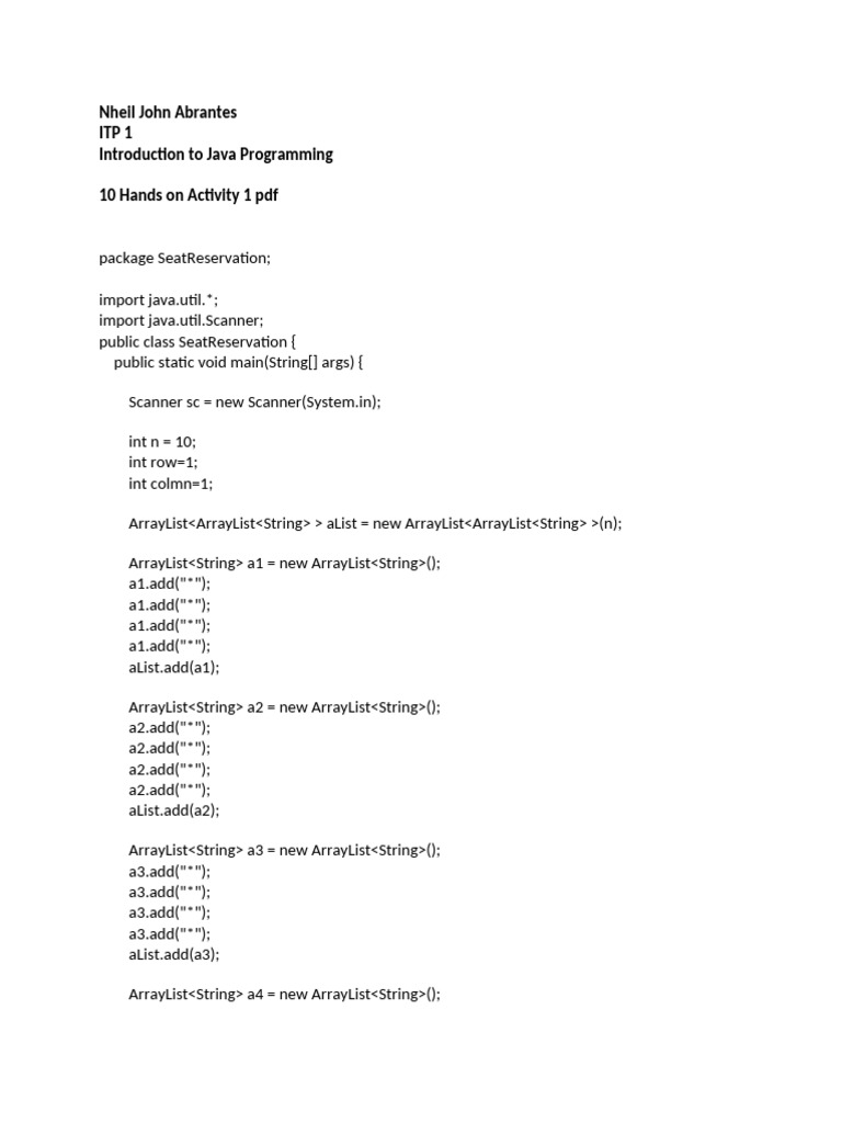 Nheil John Abrantes ITP 1 Introduction To Java Programming 10 Hands On ...