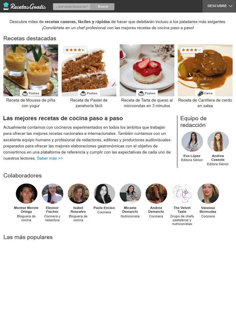 Recetas caseras rápidas y fáciles | PDF | Postres | Tortita