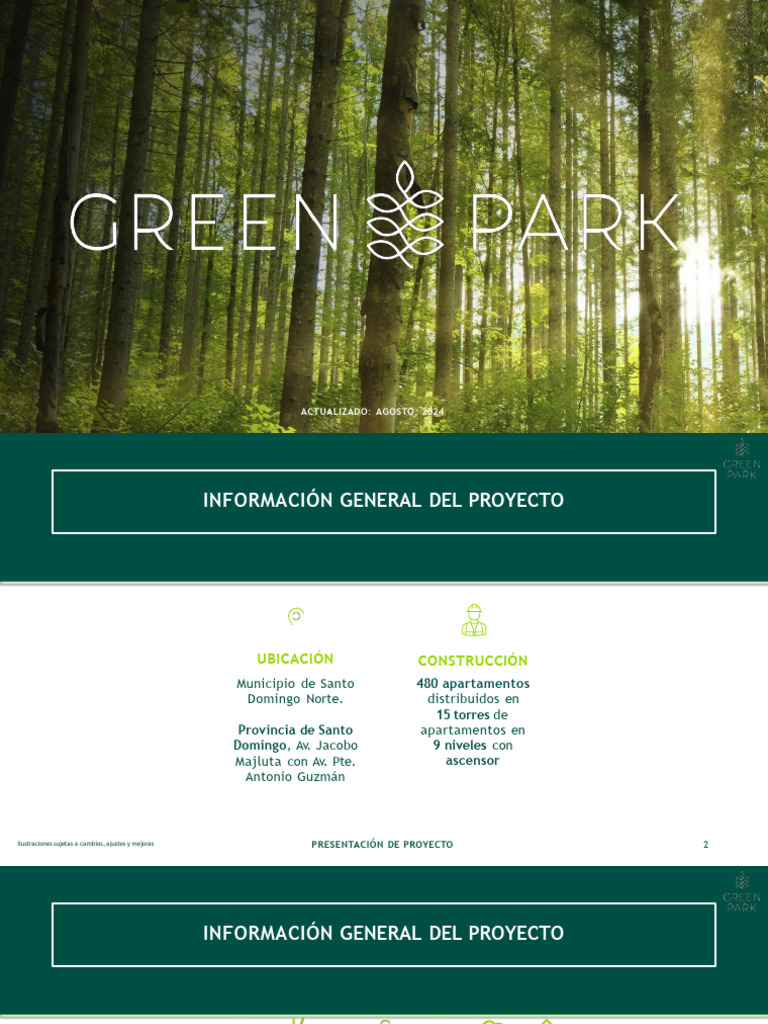 Presentación Proyecto GREEN PARK 23-8-2024 | PDF