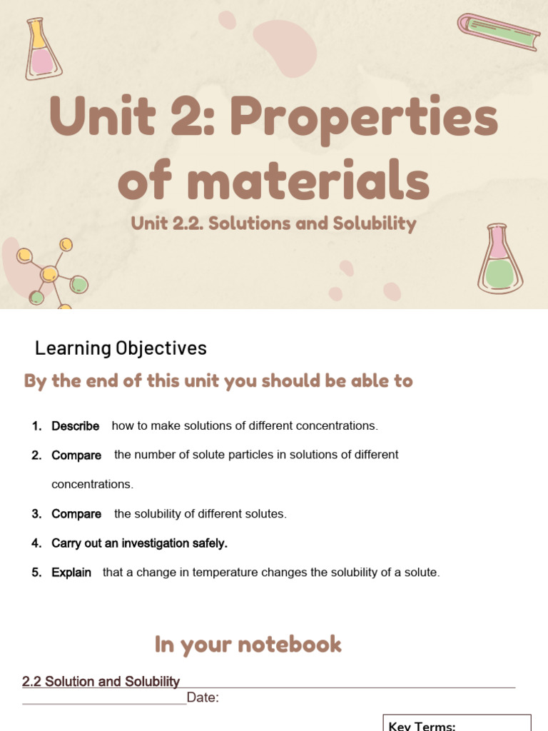 Grade 7 Solutions and Solubility | PDF | Solubility | Sodium Chloride