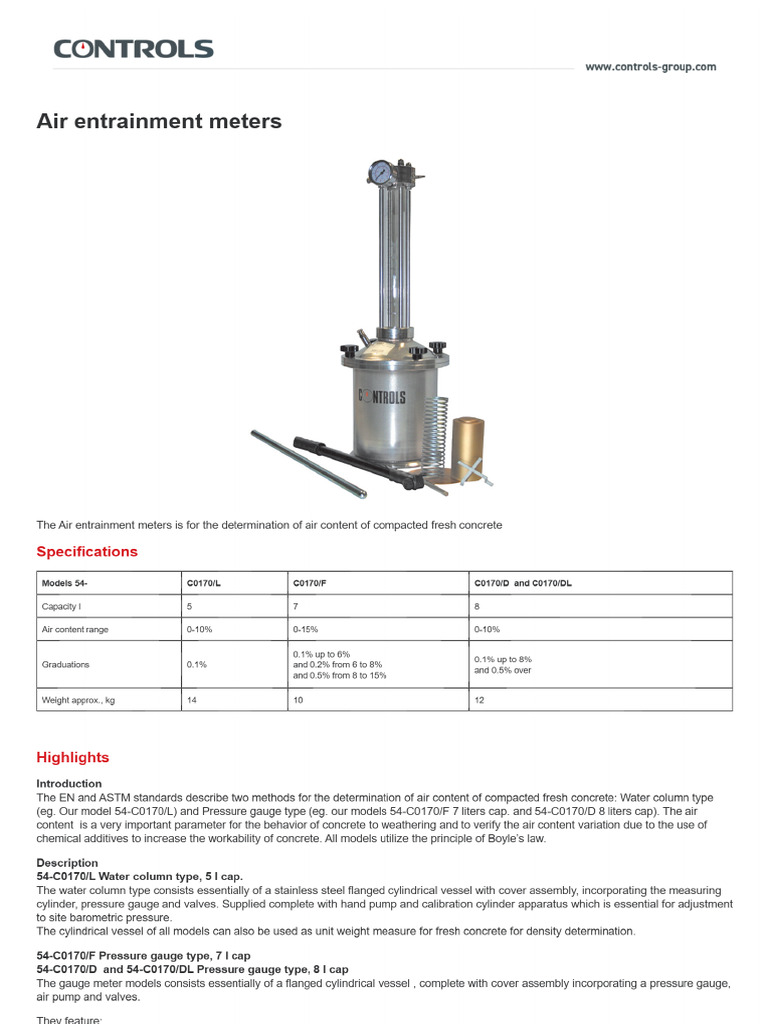 Air Entrainment Meters | PDF