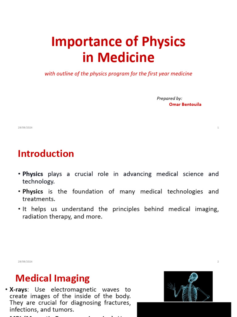 Physics in First-Year Medicine | PDF | Radiation Therapy | Medical Imaging