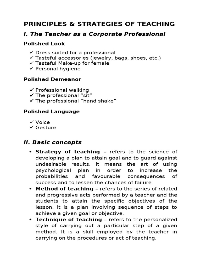 PRINCIPLES OF TEACHING | PDF | Learning | Educational Assessment