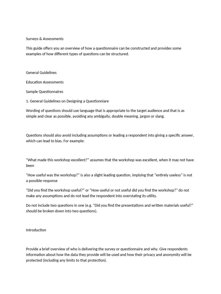 Surveys & Asses-WPS Office | PDF | Survey Methodology | Educational Assessment