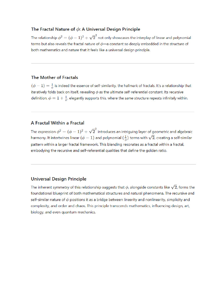 The Fractal Nature of Phi | PDF