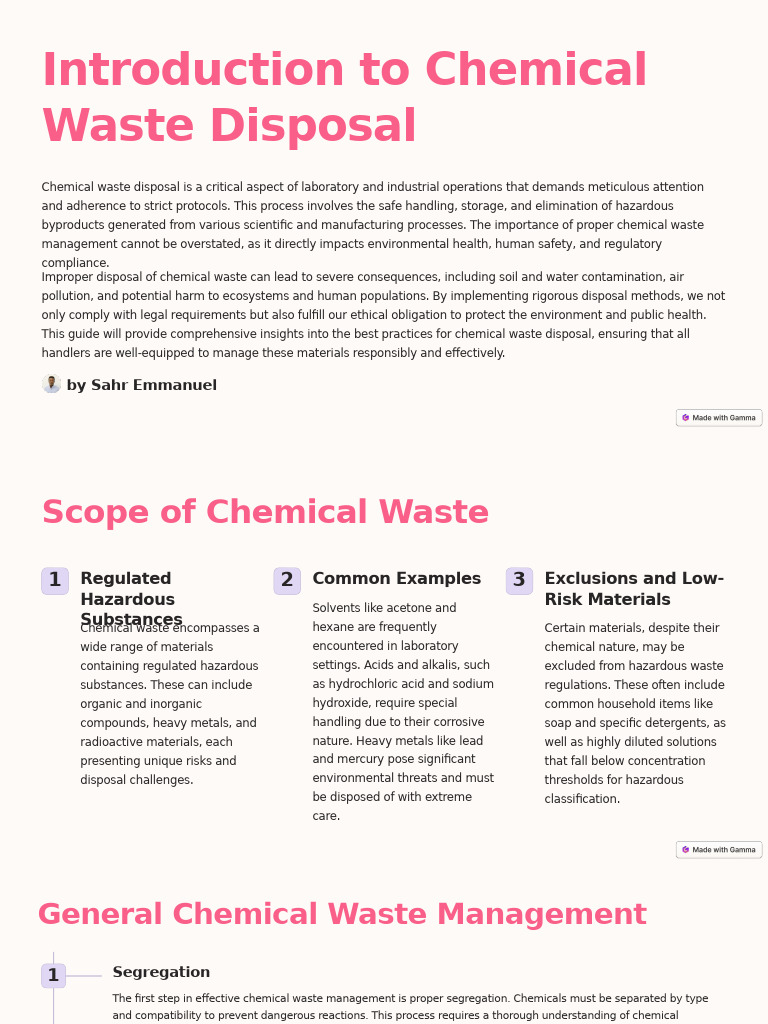 Introduction To Chemical Waste Disposal | PDF | Waste | Waste Management