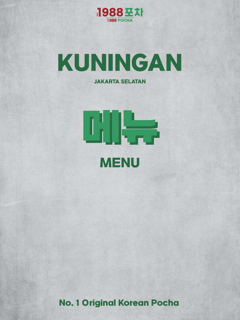 (Kuningan) Menu 1988 Pocha-1 | PDF