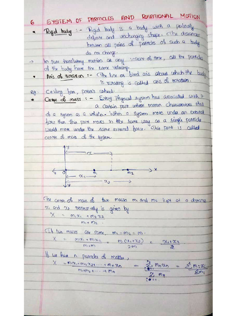 CHP 6 System of Particles and Rotational Motion | PDF