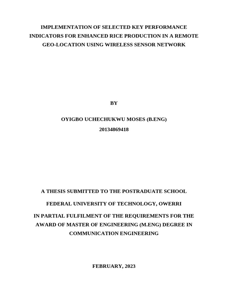 MEng Thesis Library Clearance | PDF | Computer Network | Wireless Sensor Network