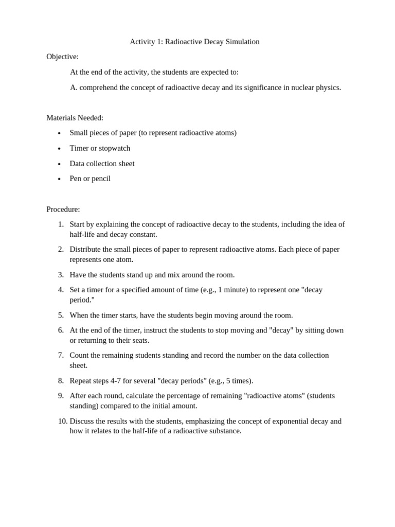 Radioactive-Decay-Simulation-Modern-Physics | PDF | Radioactive Decay ...