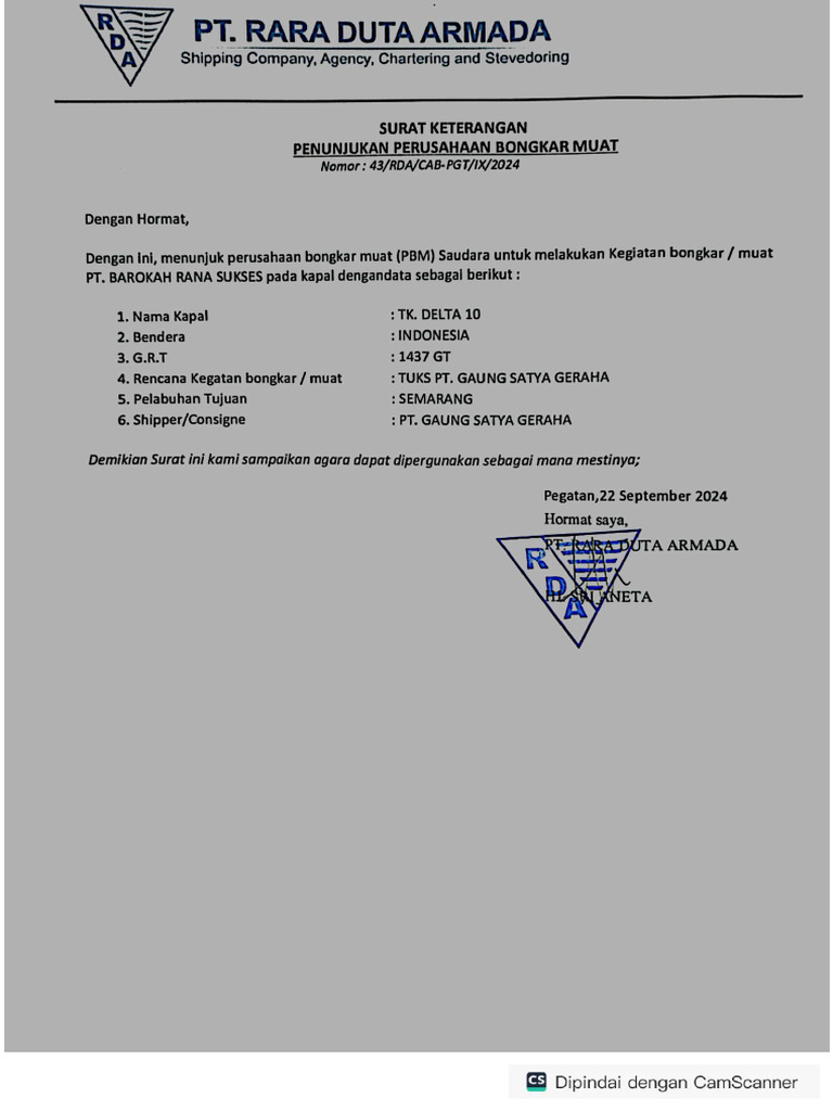 Penunjukan Pbm Delta 10 | PDF