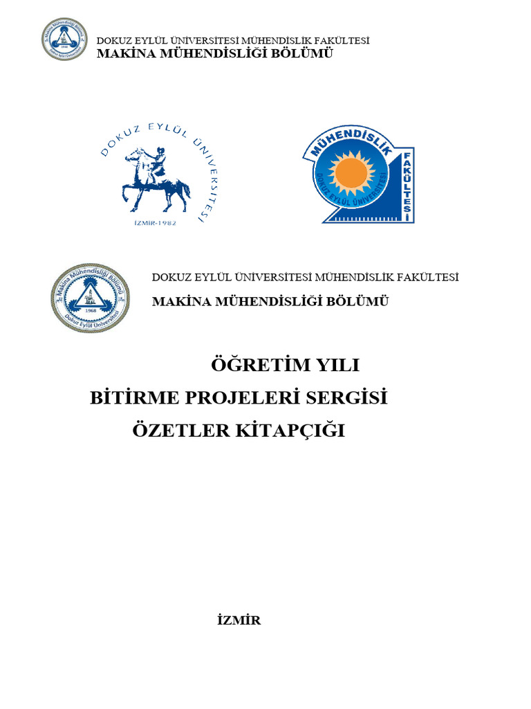 Makina Bitirme Projesi Ozetler | PDF