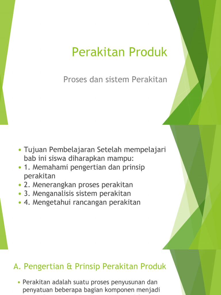 Proses Dan Sistem Perakitan Produk - PPTX - 20241114 - 131956 - 0000 | PDF